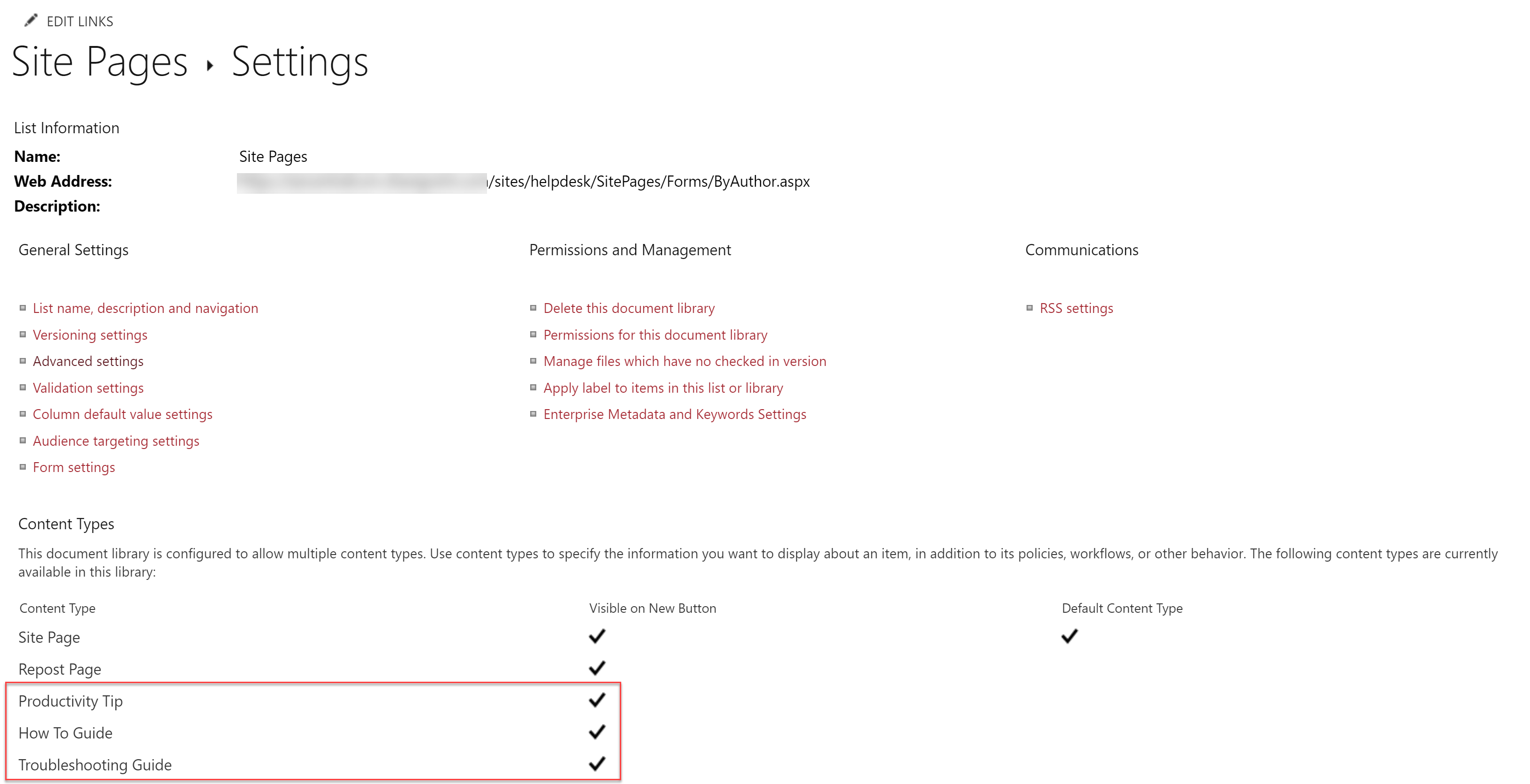 Using Content Types In SharePoint s Site Pages Library Marc D Using Content Types In SharePoint s Site Pages Library Marc D